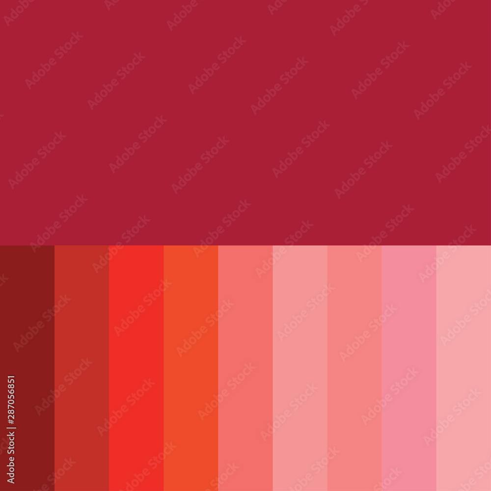 Red color palette vector illustration Stock Vector | Adobe Stock