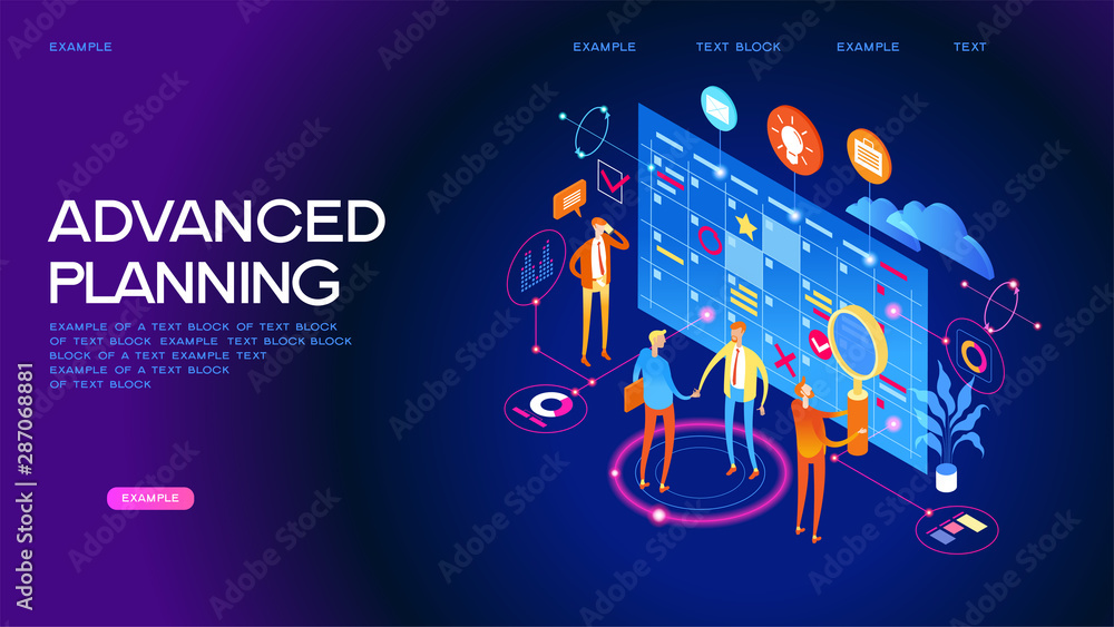 Planning concept web banner Stock Vector | Adobe Stock