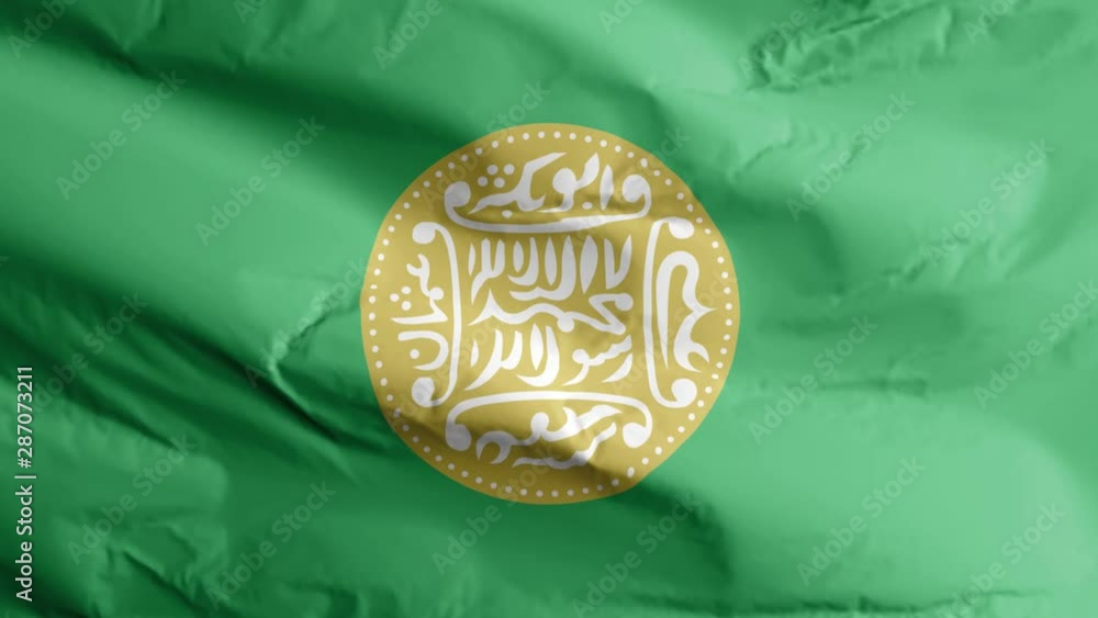 Seamless Looping flag of Rohingya, blowing beautifully in the wind ...