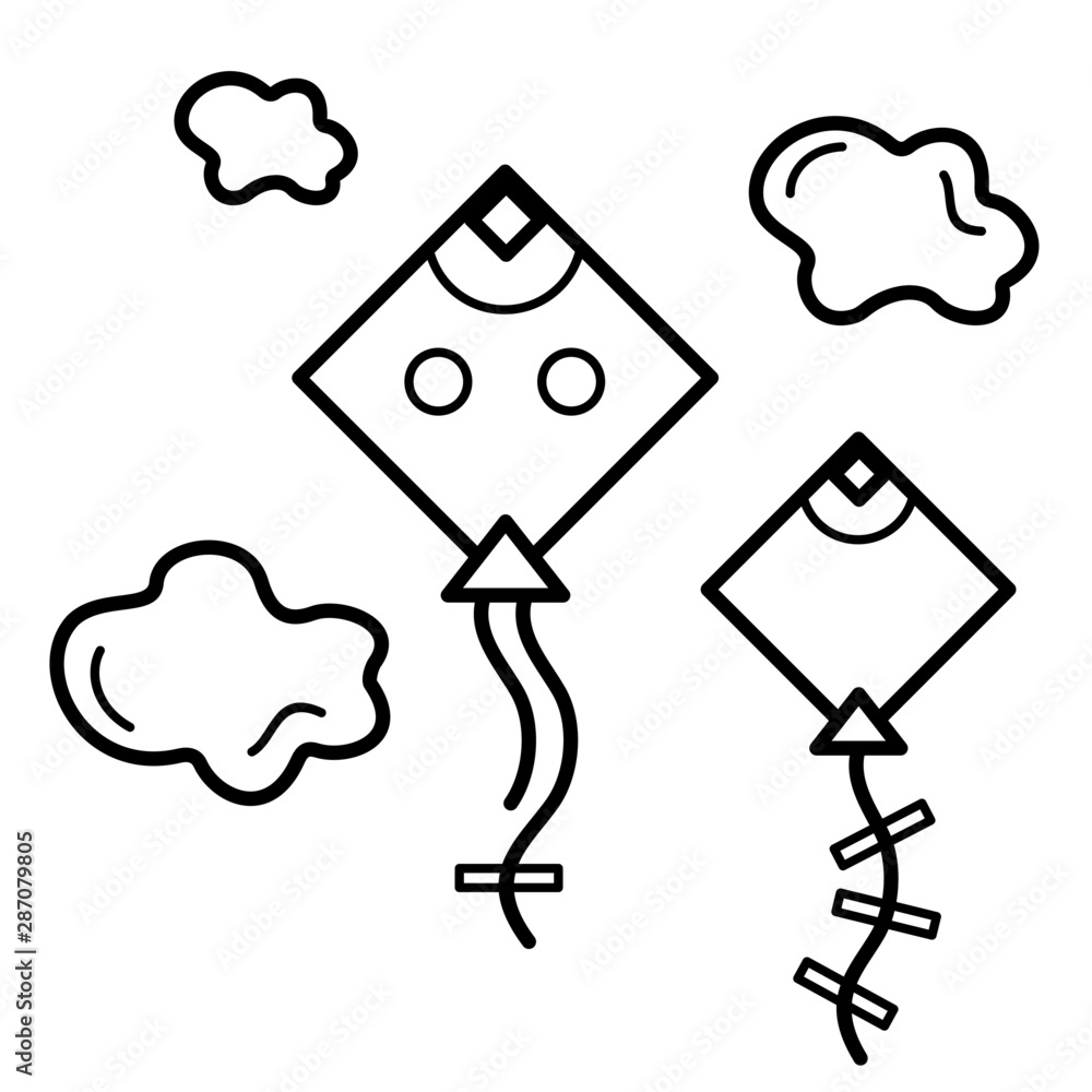 Makar Sankranti icon in outline style Stock Vector | Adobe Stock