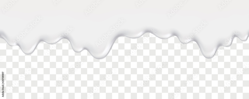 Realistic liquid cream on transparent background Stock Vector | Adobe Stock
