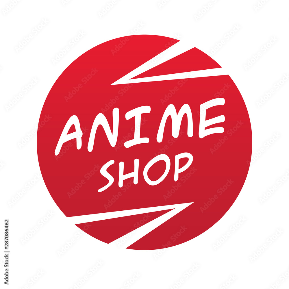Vector logo for anime and souvenir shop Stock Vector | Adobe Stock