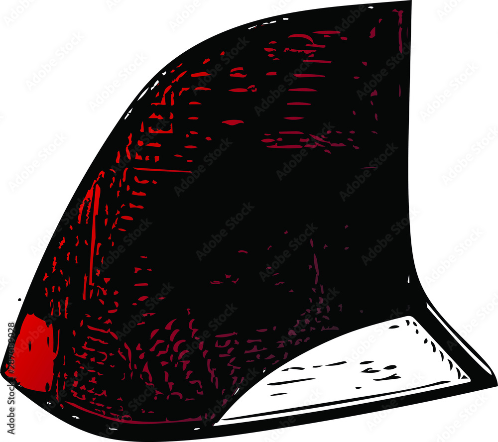 Vector, schematic illustration of the car's rear light. Stock Vector ...