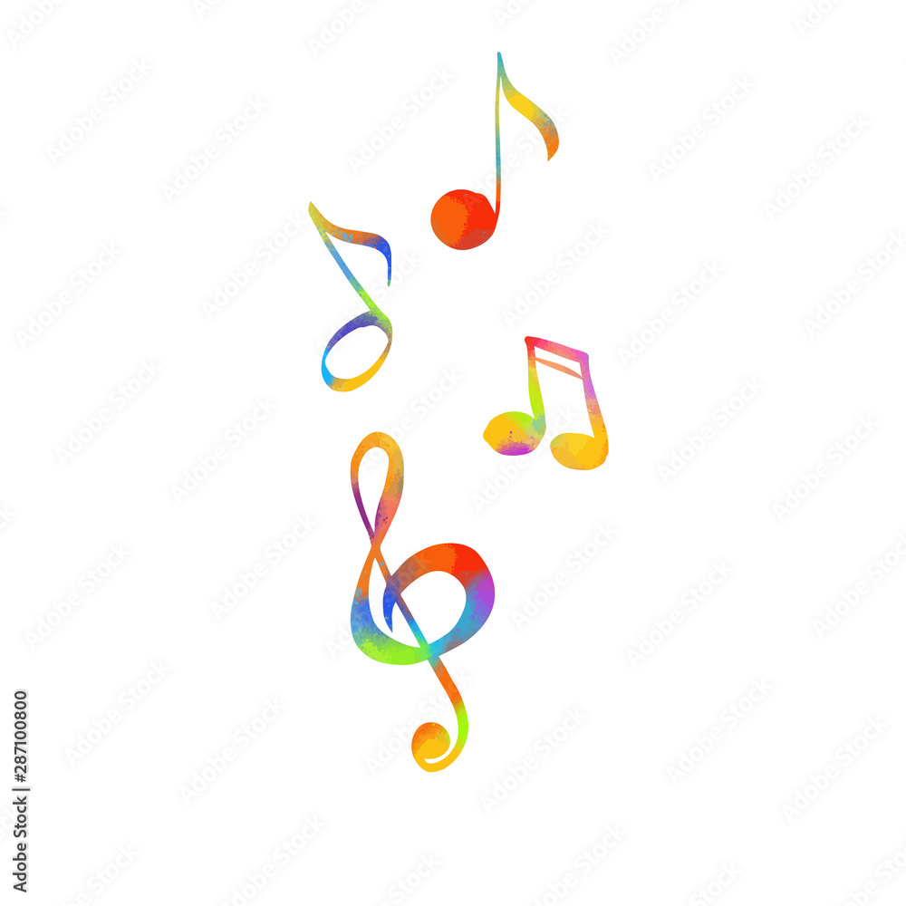 Multi Colored Music Notes