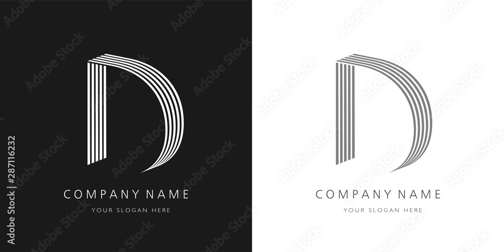d logo 3d letter modern and creative design Stock Vector | Adobe Stock