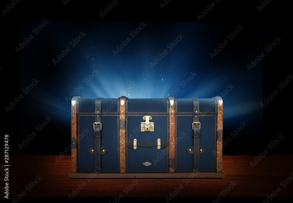 Front image of a luxtury chest isolated on a white background.Vintage ...