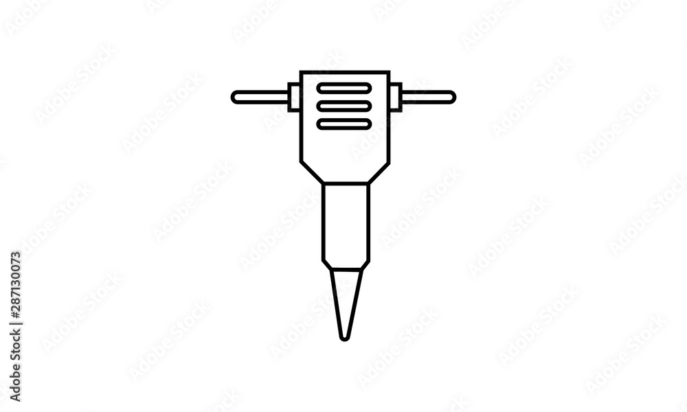 Hydraulic breaker icon. Hydraulic breaker symbol design from ...