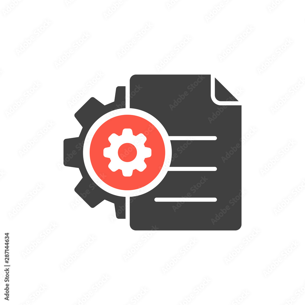Project Management Icon with settings sign, customize, setup, manage ...