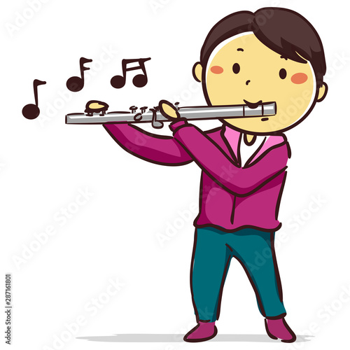 Flute Player Clip Art