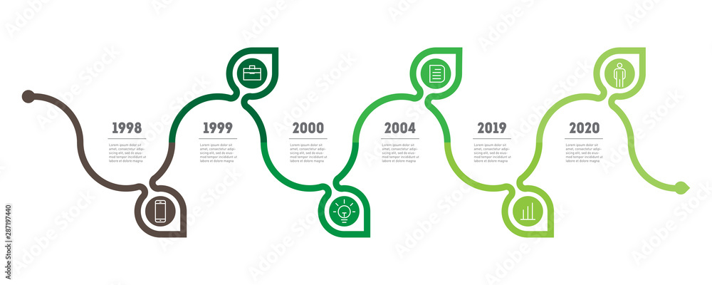 Horizontal infographics, research in science and Green technology. The ...