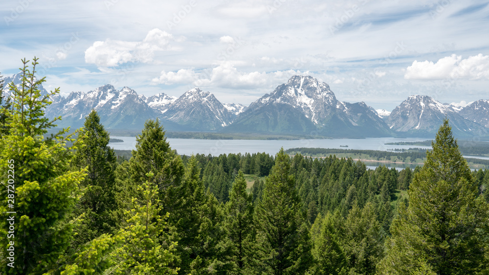 Jackson Lake and the Grand Tetons from Signal Mountain Summit, Grand ...