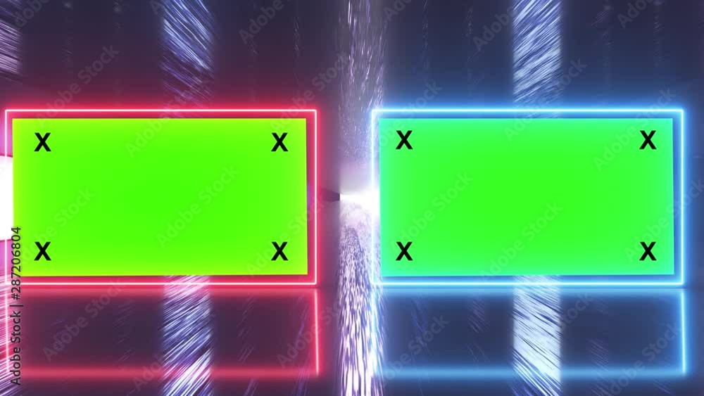 Abstract creative futuristic stage and multi billboard, border with ...