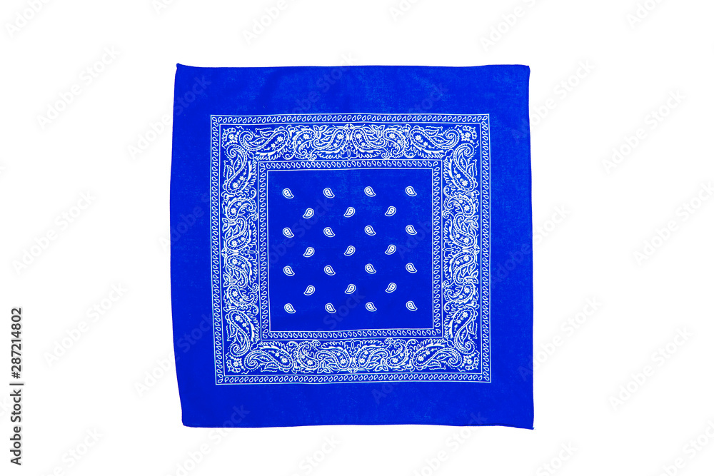 Blue bandana isolated on white background Stock Photo | Adobe Stock
