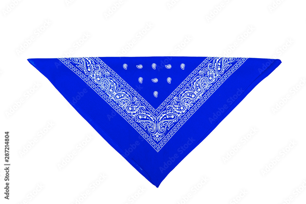 Blue bandana isolated on white background Stock Photo | Adobe Stock