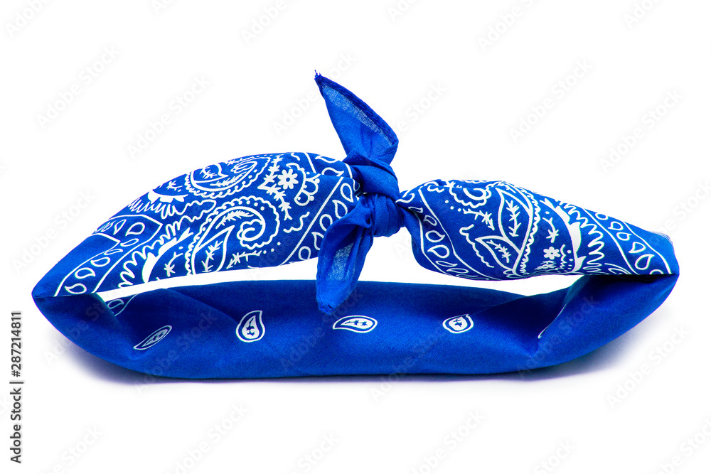 Blue bandana isolated on white background Stock Photo | Adobe Stock
