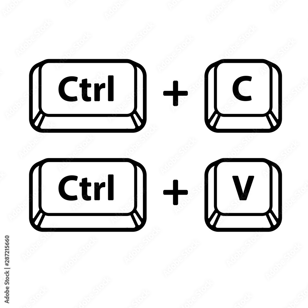 Vecteur Stock Copy And Paste Key Shortcuts Adobe Stock