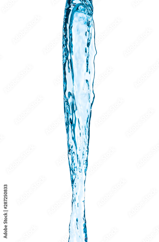 strong stream of water on an isolated white background Stock Photo ...