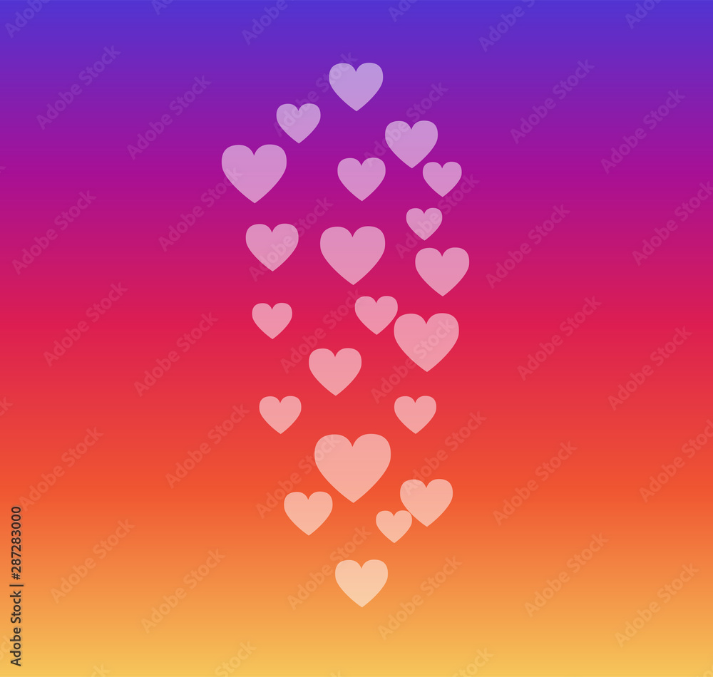 Instagram like heart background vector Stock Vector | Adobe Stock