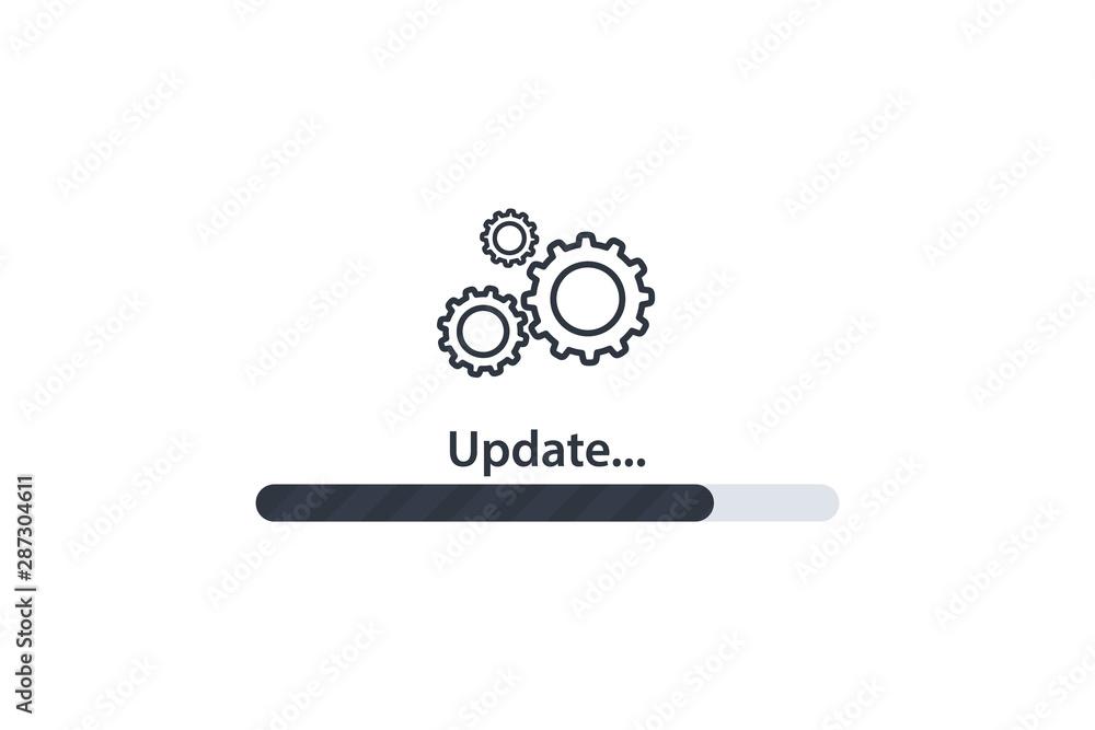 Loading process. Update system icon. Concept of upgrade application ...