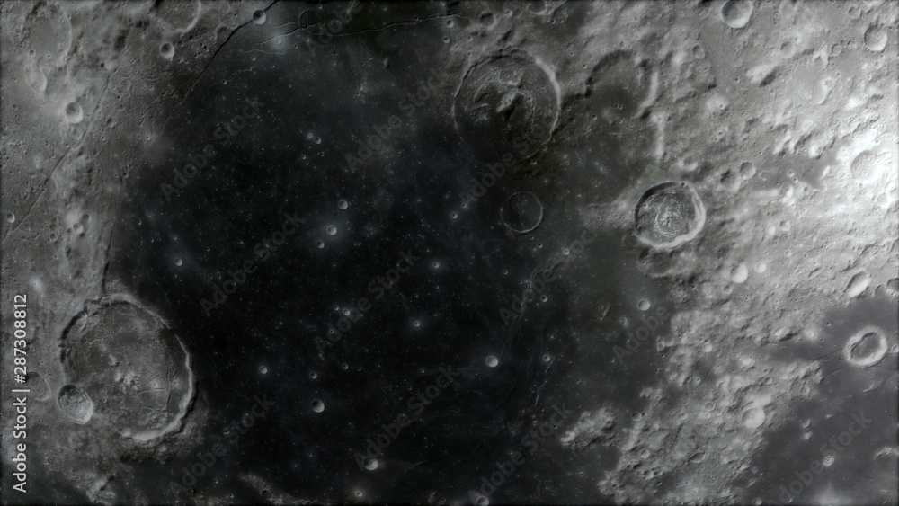 3d render, Moon high resolution image, 4k in outer space, Surface. High ...