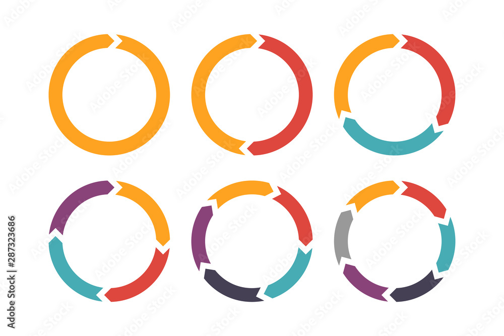 Circle arrow for infographic icons set Stock Vector | Adobe Stock
