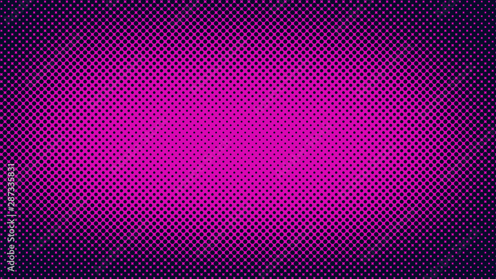 Magenta retro comic pop art background with dots, cartoon halftone ...