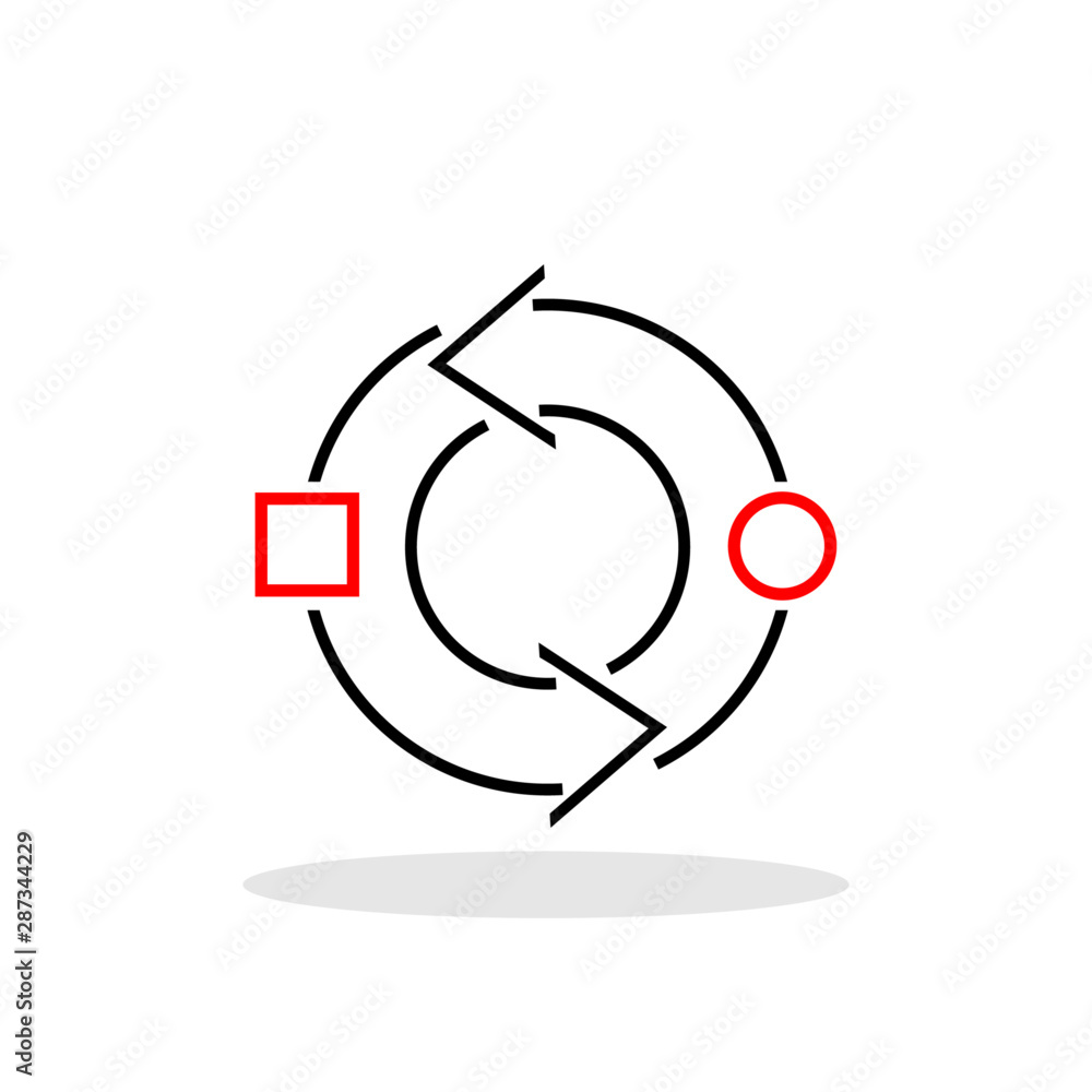 Product transformation icon in trendy flat style. Idea to Realisation ...