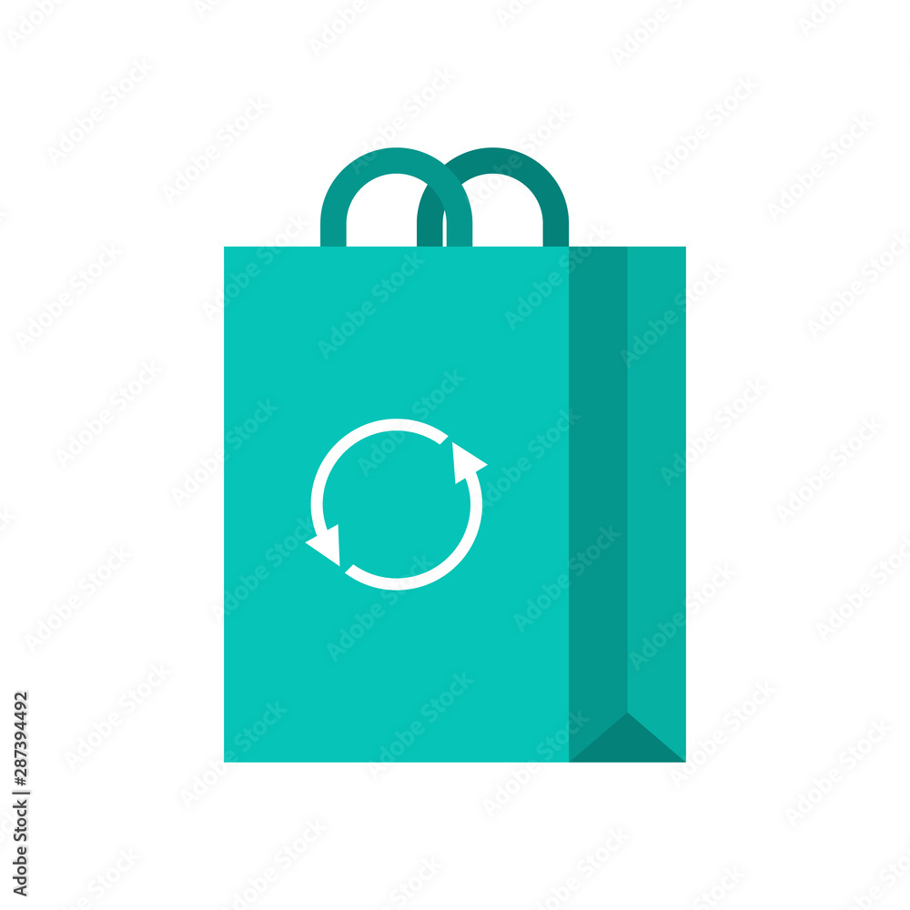 Green shopping bag icon Stock Vector | Adobe Stock