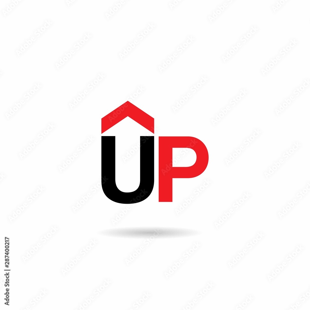 Letter UP Typography Logo design inspiration Stock Vector | Adobe Stock