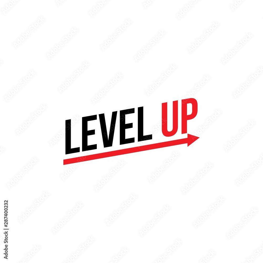 Modern Level Up Typography Logo design inspiration Stock Vector | Adobe ...