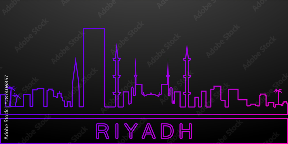 Riyadh detailed skyline nolan icon. Elements of cities set. Simple icon ...