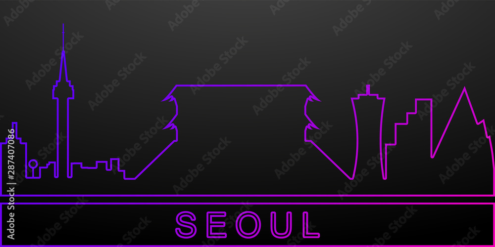 Seoul detailed skyline nolan icon. Elements of cities set. Simple icon ...