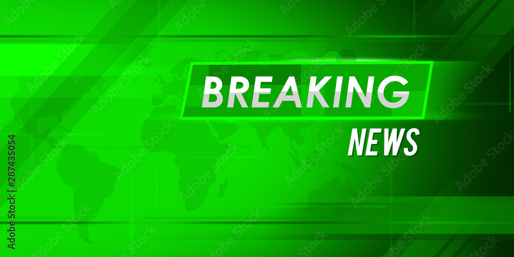 Green Breaking News Background