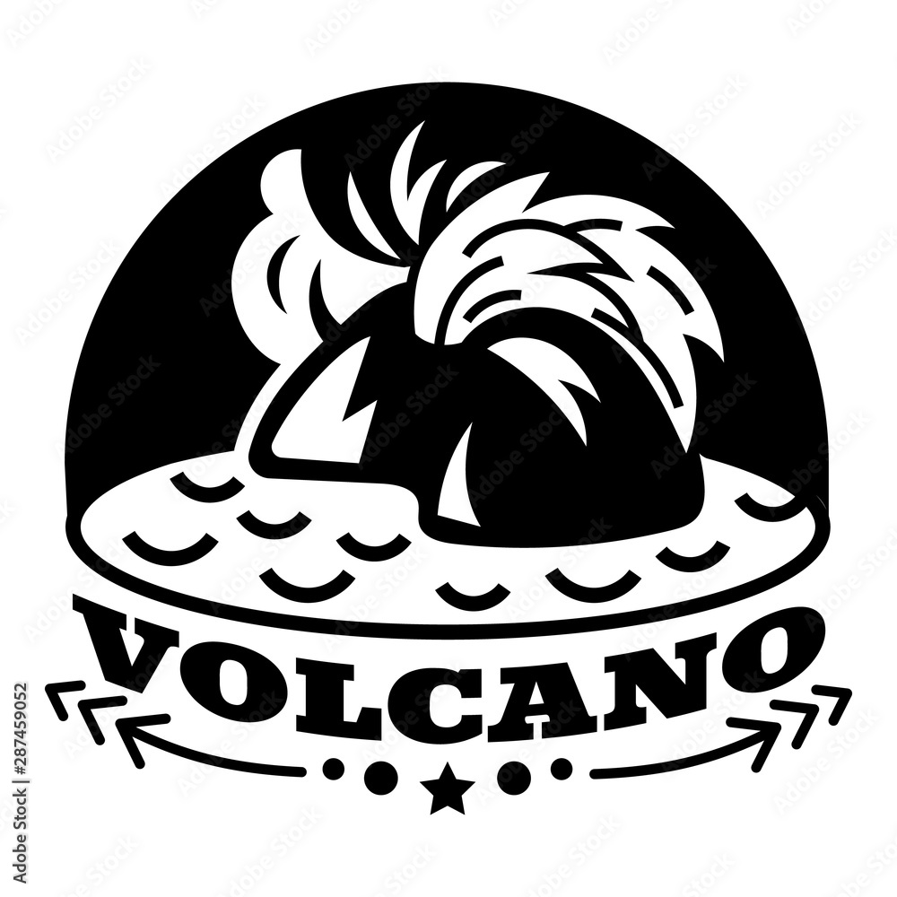 Volcano logo. Simple illustration of volcano vector logo for web design ...
