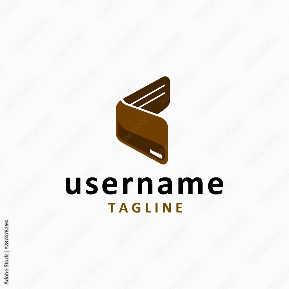 simple wallet logo design inspiration . flat wallet logo design ...