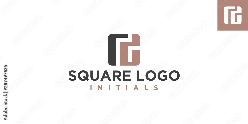 rd or rg square logo design inspiration Stock Vector | Adobe Stock
