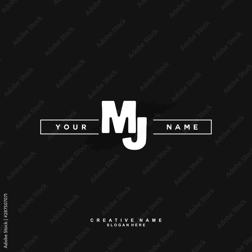 M J MJ Initial logo template vector. Letter logo concept with ...