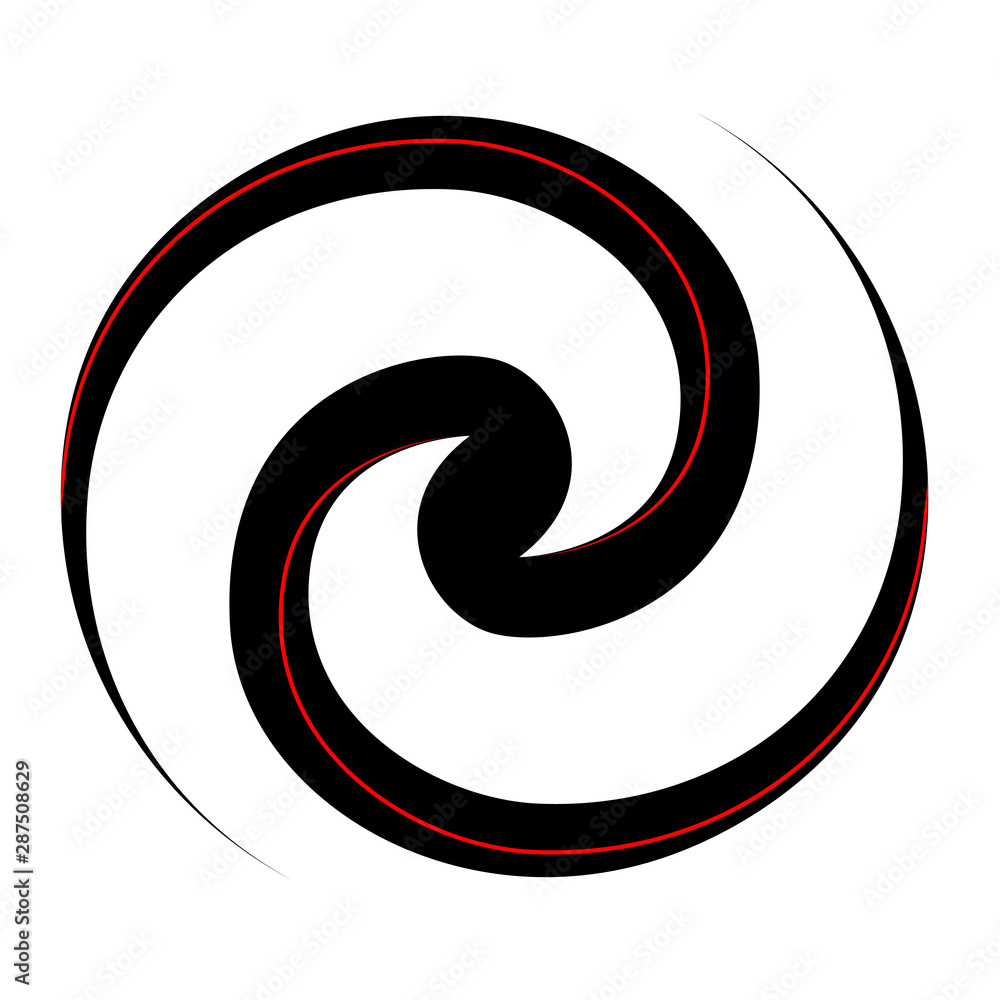 Maori koru spiral swirl for logo or icon in black Stock Vector | Adobe ...