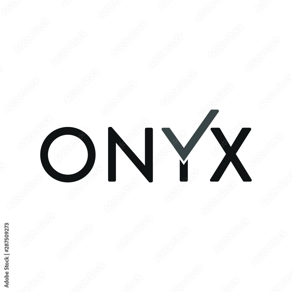 Letter Onyx and Check mark Icon and Symbol. Logo Vector. Eps 10. Stock ...