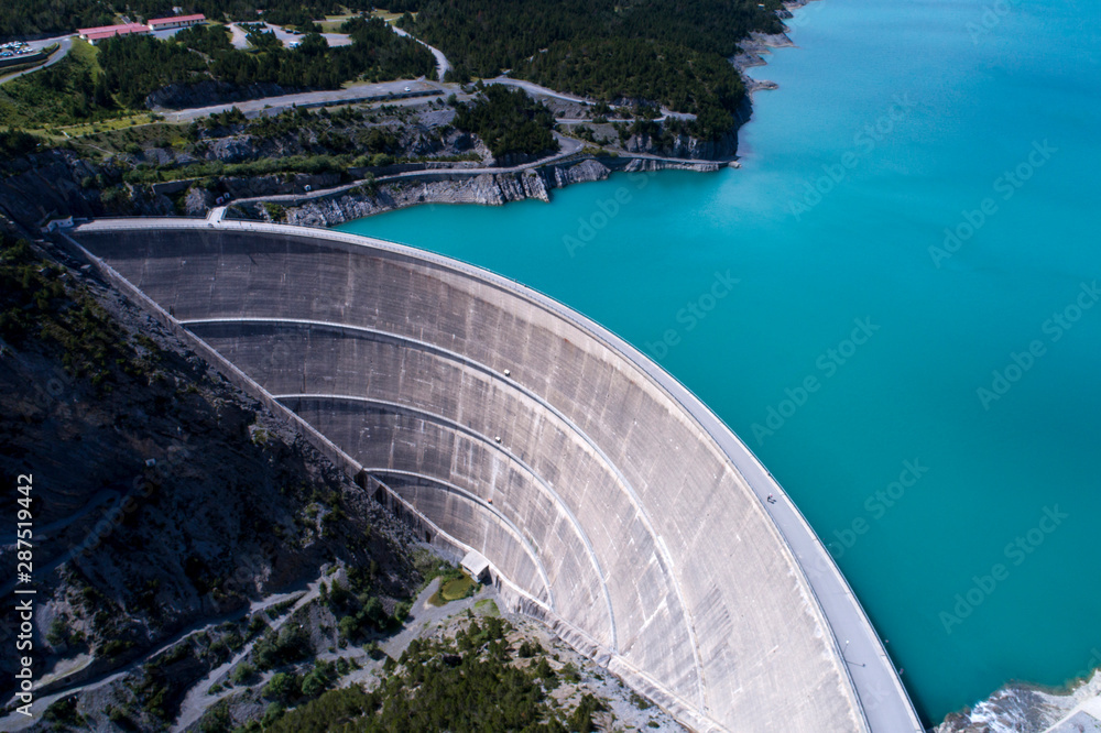 Hydroelectric power plant in the alps - Dam Stock Photo | Adobe Stock