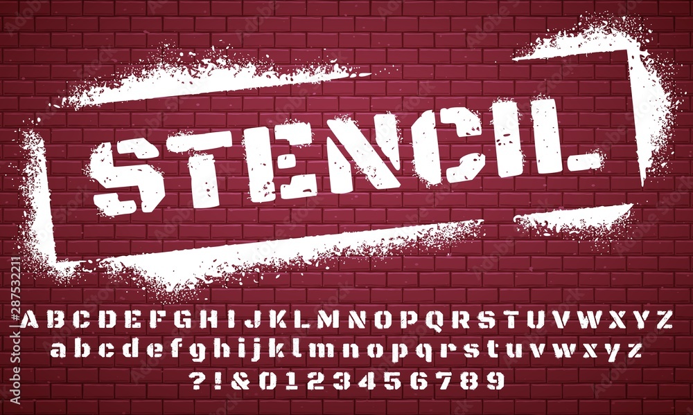 Military Stencil Font Numbers