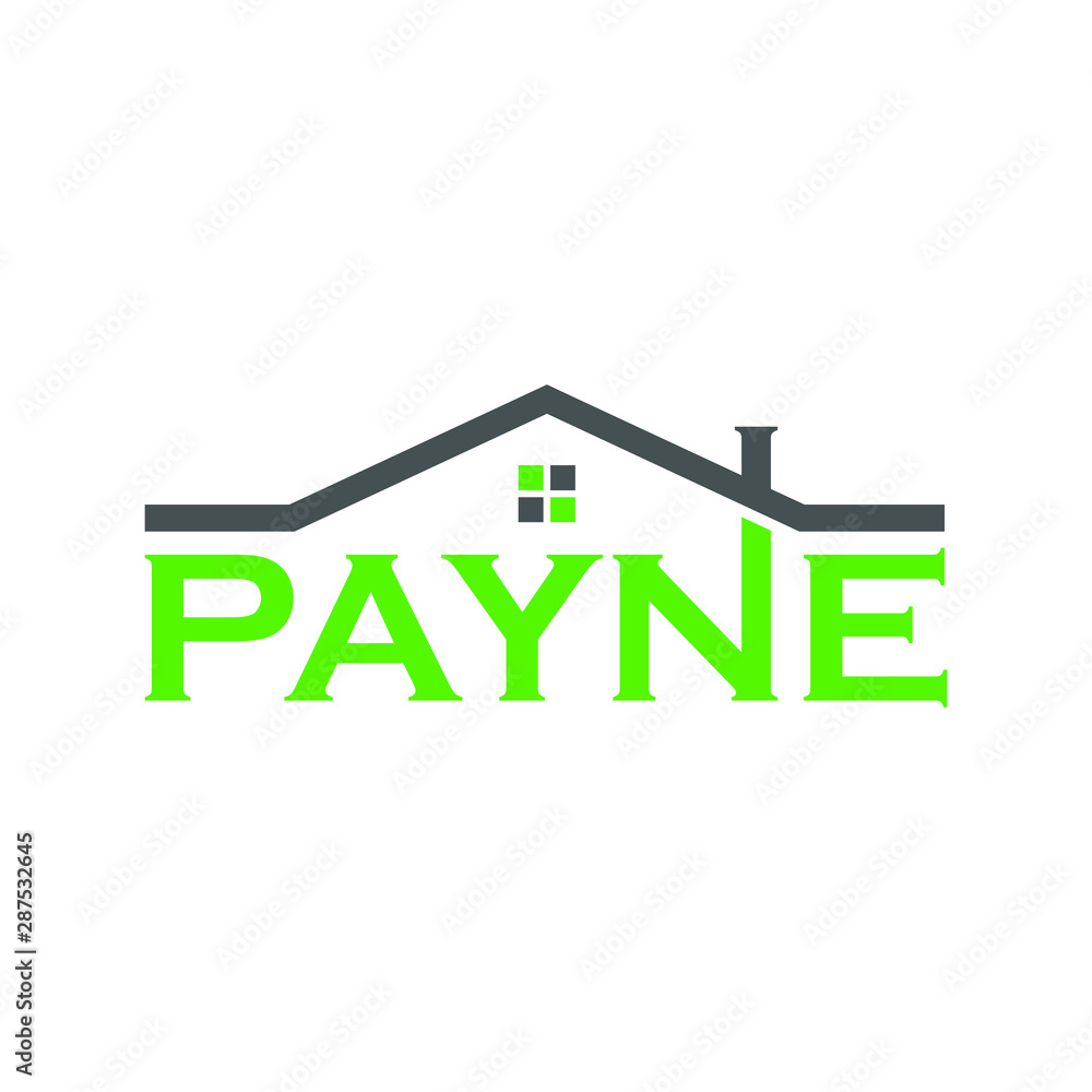 Letter PAYNE. Home Icon and Symbol Vector Logo. Eps 10. Stock Vector ...