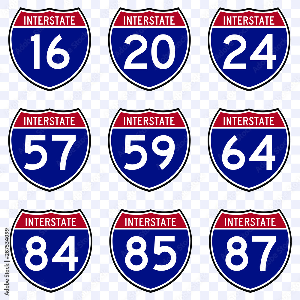 Interstate Highway Sign Vector