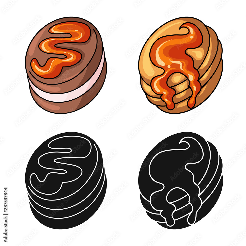 Vector design of confectionery and culinary sign. Collection of ...