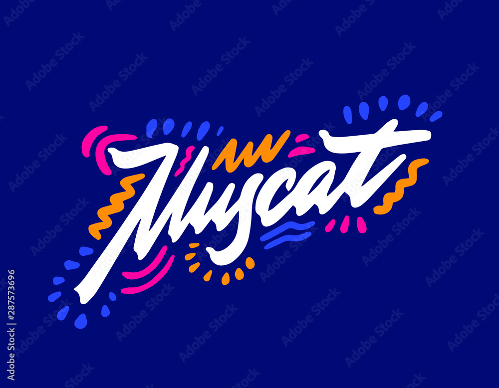 Muscat handwritten city name.Modern Calligraphy Hand Lettering for ...