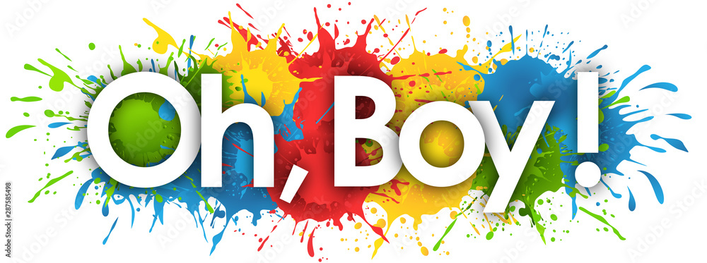 Oh boy in splash’s background Stock Illustration | Adobe Stock