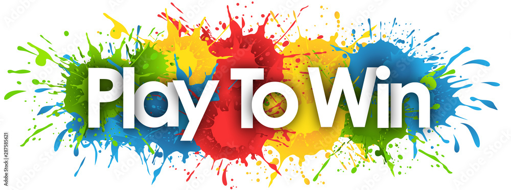 Play To Win in splash’s background Stock Illustration | Adobe Stock