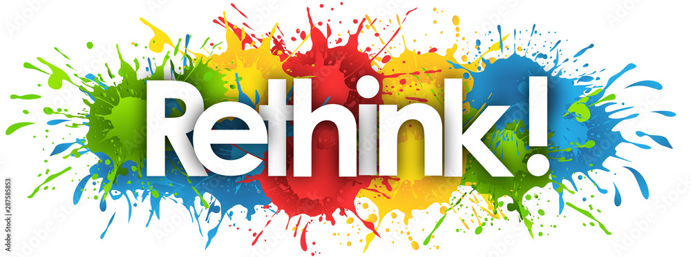 Rethink in splash’s background Stock Illustration | Adobe Stock