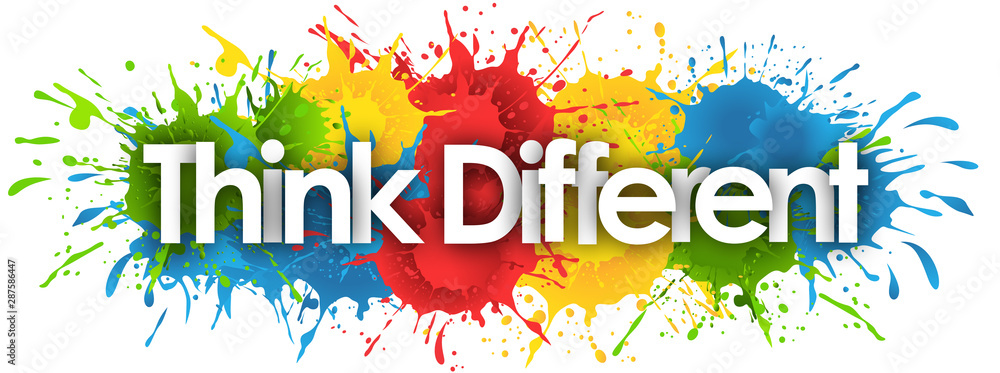 Think Different in splash’s background Stock Illustration | Adobe Stock