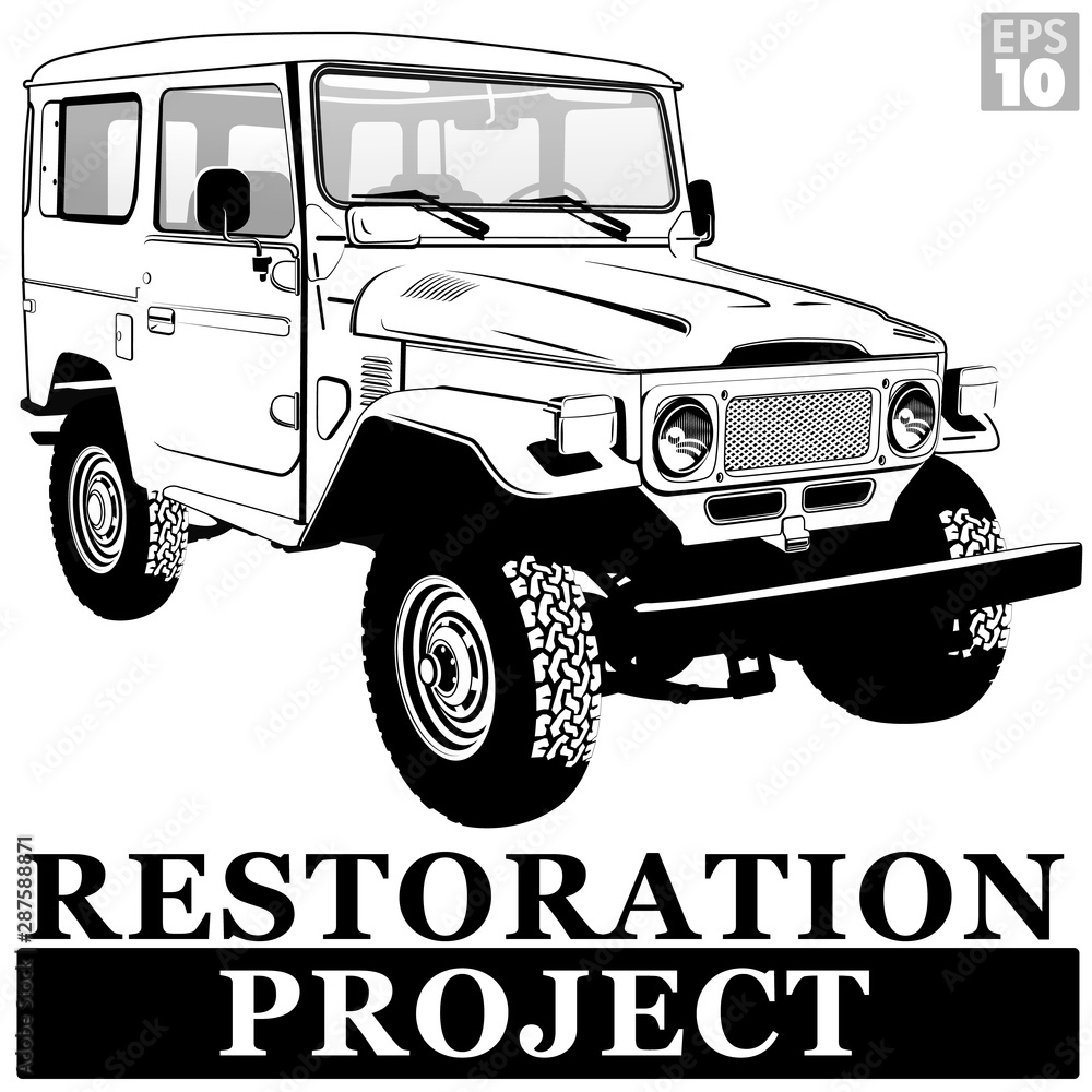 A classic JDM offroad 4x4 vehicle with hardtop from the 1980s for ...